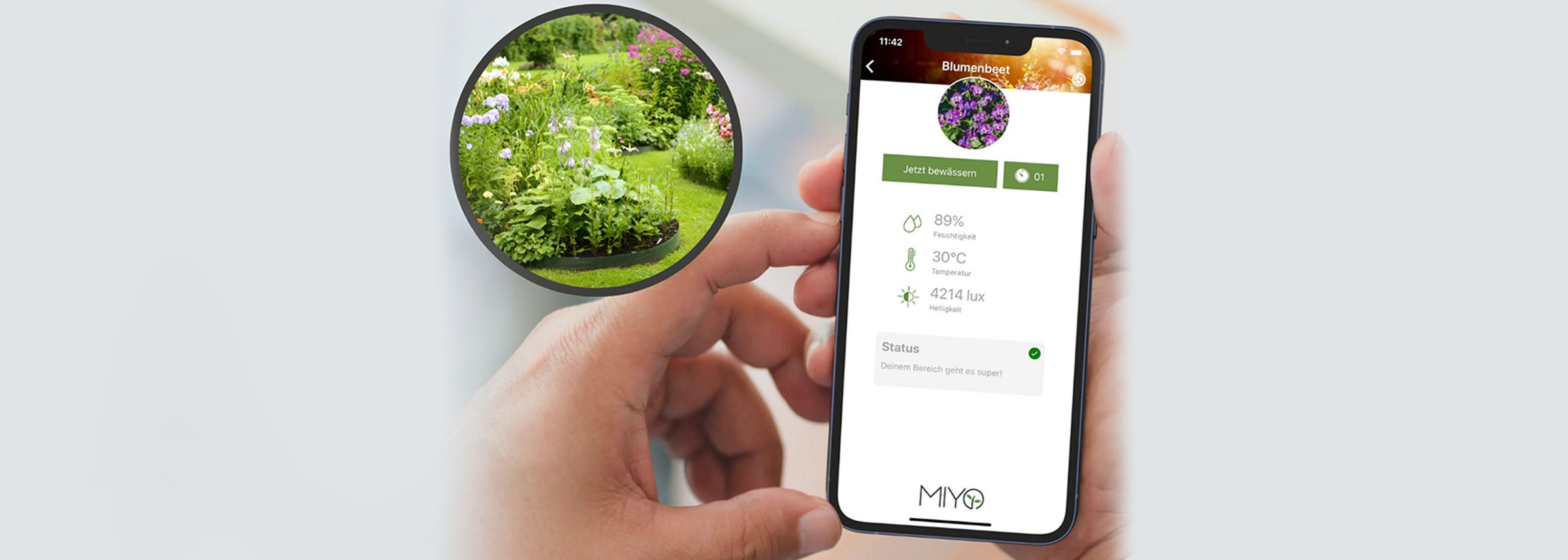 MIYO smarte Gartenbewässerung - solar, wassersparend
